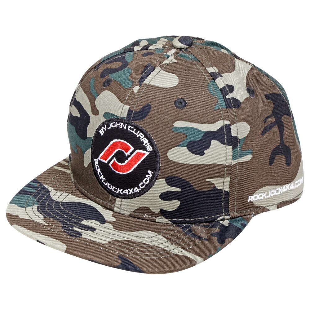 RJ-715002-1 - RockJock Hat (Camo w/ RJ Logo Patch, Closed Back, Adjustable)