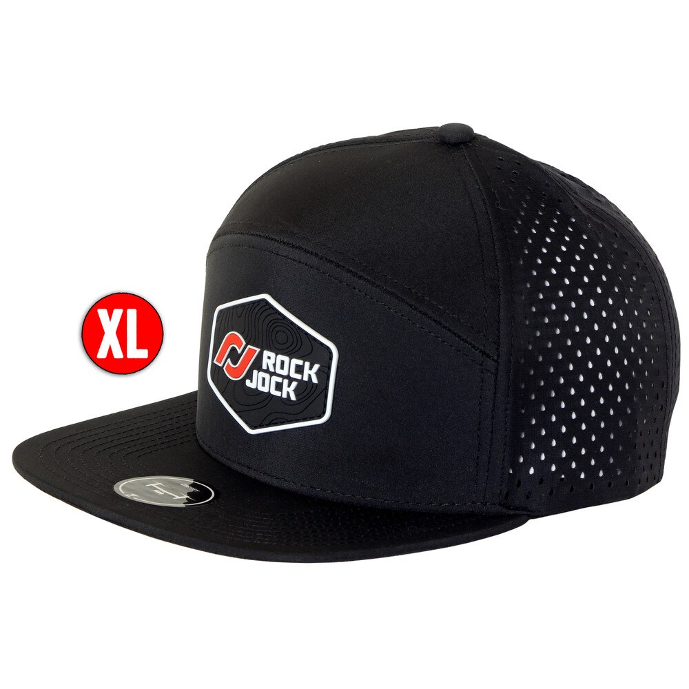 RJ-715009-1 - RockJock XL Hat (Black w/ Rubber RJ Patch, Perforated ...